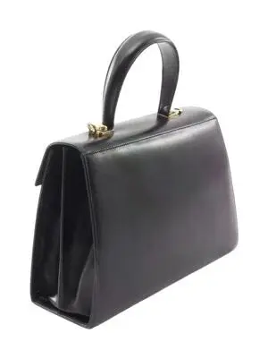 FERRAGAMO 2010s Gancini Satchel Bag - Black