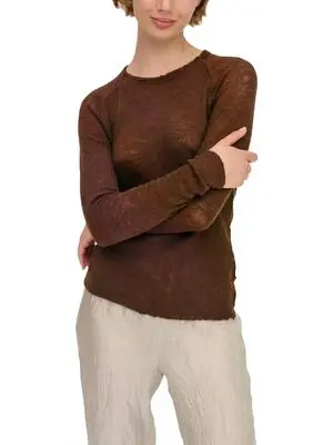 GUDRUN & GUDRUN Barba Raglan-sleeve T-shirt - Brown
