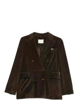 CIRCOLO 1901 Double-breasted Corduroy Jacket - Brown