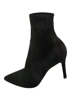 GIANVITO ROSSI Fiona Knit Ankle Boots Black