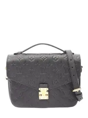 LOUIS VUITTON 2021 Mm Metis Monogram Empreinte Shoulder Bag - Black