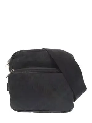 Burberry Tonal Check Nylon Crossbody Bag - Black