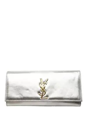 Saint Laurent Cassandre Clutch Bag - Silver