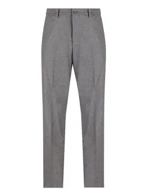 Tagliatore Pressed-crease Tailored Trousers - Grey