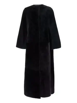 YVES SALOMON Concealed-fastening Faux-fur Coat - Black