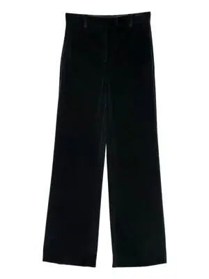 CIRCOLO 1901 Velvet Wide-leg Trousers - Black