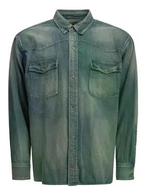 A.PRESSE Western-yoke Denim Shirt - Blue