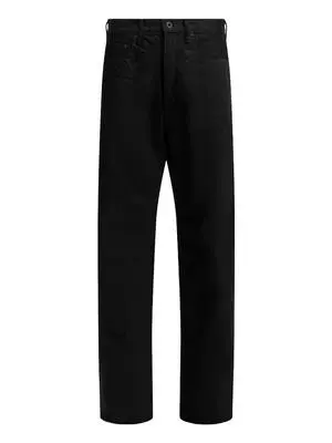 Kapital Monkey Th Logo-patch Straight-leg Jeans - Black