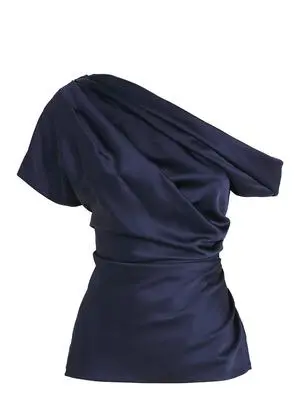 Simkhai Phoebe Off-shoulder Top - Navy