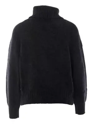 Alpha Studio Stud-embellished High-neck Sweater - Black