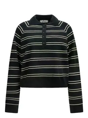 IVY OAK Striped Wool Sweater - Black