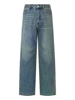 STUDIO TOMBOY Washed-denim Wide-leg Jeans - Blue