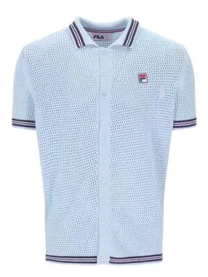 FILA Domenico Crochet-knit Shirt - Blue