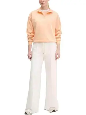 Guess Logo-print Quarter-zip Sweatshirt - Orange