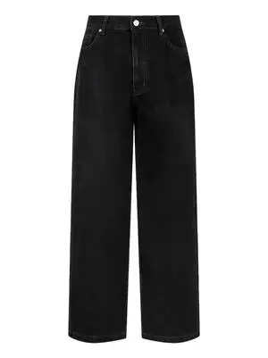 STUDIO TOMBOY Straight-fit Washed Jeans - Black