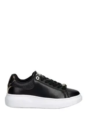 Guess Fireup Genuine-leather Sneakers - Black