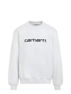 Carhartt Work In Progress Embroidered Script Logo Sweatshirt - Grey