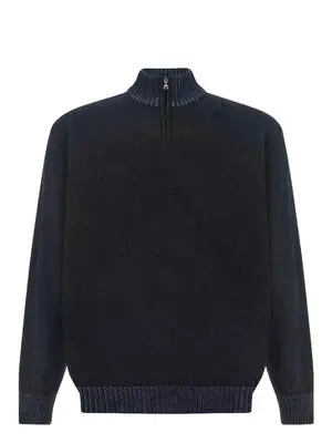 Paul & Shark Half-zip Wool Sweater - Blue
