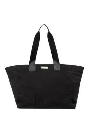 P.E Nation Nation Residency Grid-texture Logo-plaque Tote Bag - Black