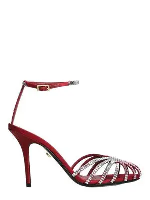 ALEVI MILANO Penelope Crystal-embellished Cage Sandals - Red