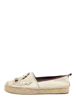 TORY BURCH Tory Burch Monogram Print Leather Espadrilles