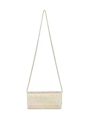 KAT MACONIE Victoria Stud-embellished Chain-link Shoulder Bag - White