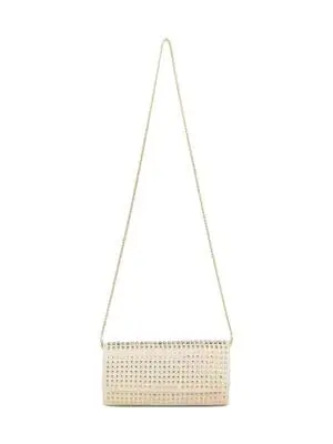 KAT MACONIE Victoria Stud-embellished Chain-link Shoulder Bag - White