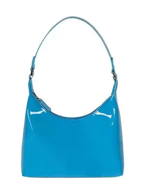 GLYNIT Molly Patent-leather Top-handle Shoulder Bag - Blue