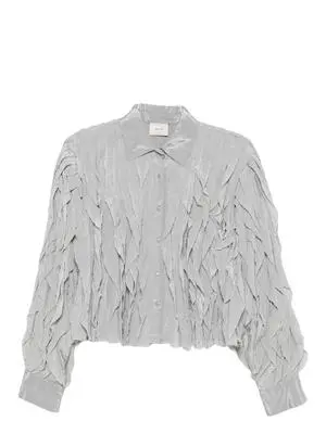 ALYSI Ruffled Shirt - Grey