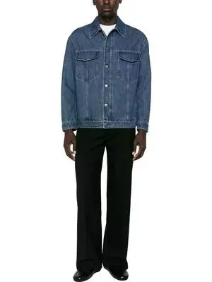 Fendi Logo-patch Denim Jacket - Blue