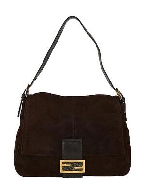 FENDI Fendi Vintage Suede Mama Baguette Shoulder Bag