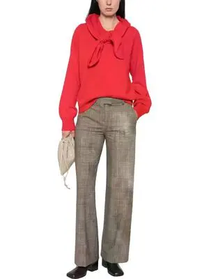 CIRCOLO 1901 Prince Of Wales Check Trousers - Brown