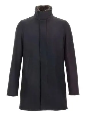 Herno Single-breasted Coat - Blue