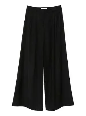 ERMANNO FIRENZE ERMANNO FIRENZE Pleated Twill Palazzo Trousers