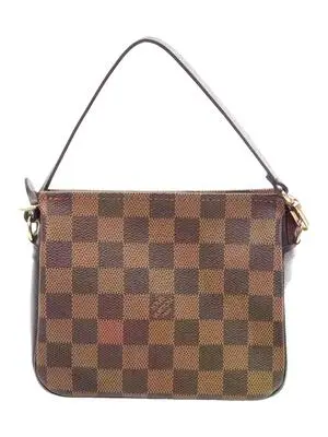 LOUIS VUITTON 1999 Damier Ebene Trousse Pochette Handbag - Brown