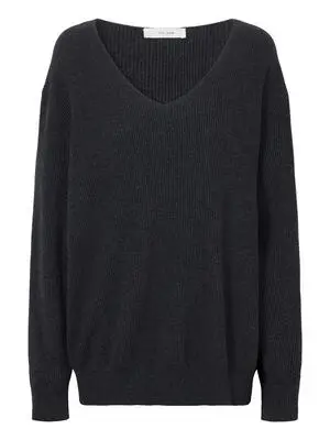 THE ROW Phef Cotton And Cashmere-blend Sweater - Gray