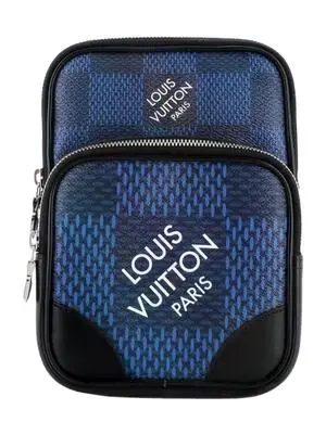 LOUIS VUITTON Amazone Sling Bag Limited Edition Damier Graphite 3d Crossbody Bag - Blue