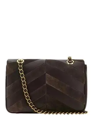 Valentino Garavani Djuna Suede And Nappa Chain Bag - Brown