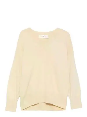 RÓHE V-neck Sweater - Neutrals