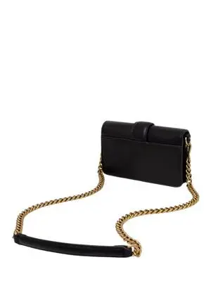 Just Cavalli Snake-motif Plaque Chain-strap Mini Bag - Black