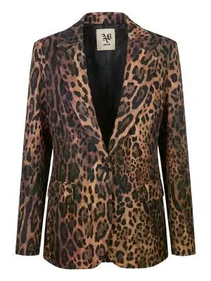 ANIYE BY Leopard-print Single-breasted Blazer - Brown