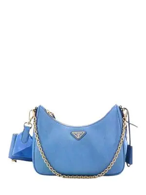 Prada Re-edition 2005 Saffiano Leather Shoulder Bag - Blue