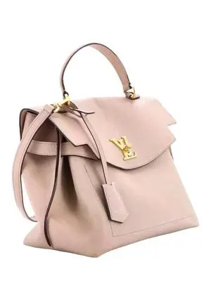 LOUIS VUITTON Lockme Ever Handbag Leather Mm Satchel - Neutrals