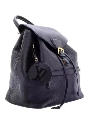 LOUIS VUITTON Montsouris Nm Monogram Empreinte Leather Pm Backpack - Black