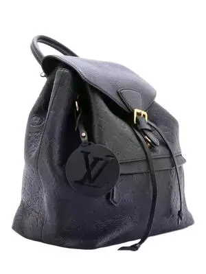LOUIS VUITTON Montsouris Nm Monogram Empreinte Leather Pm Backpack - Black