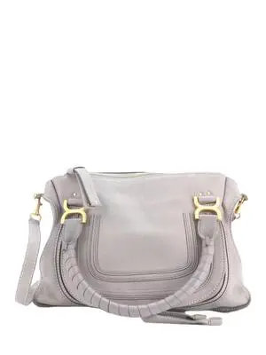 Chloé Chloé Marcie Leather Medium Satchel Grey