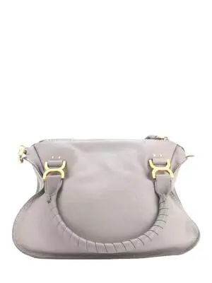 Chloé Marcie Leather Medium Satchel - Grey