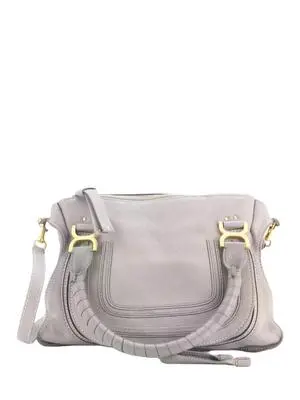 Chloé Marcie Leather Medium Satchel - Grey