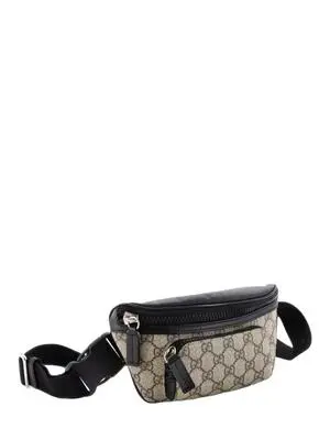 Gucci Eden Waist Bag Gg Coated Canvas Medium Belt Bag - Black