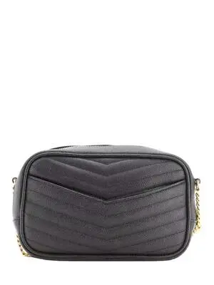 Saint Laurent Saint Laurent Lou Camera Bag Matelasse Chevron Leather Mini Cross Body Bag Black